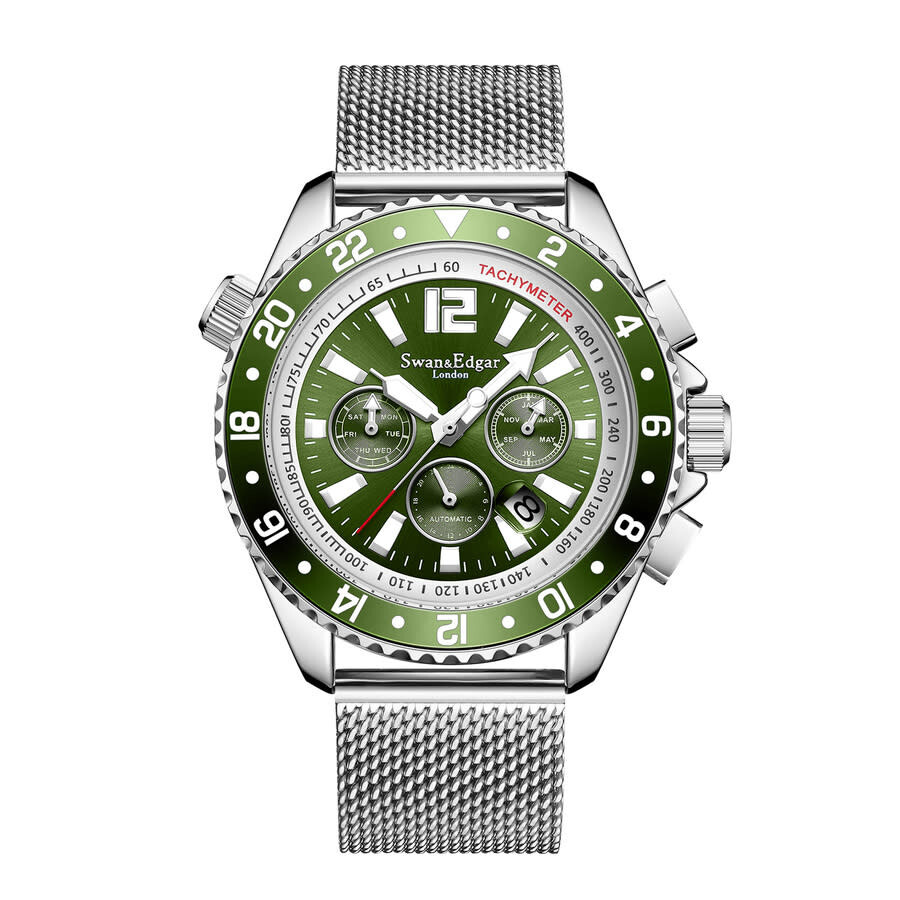 Swan & Edgar Rotor Automatic Green Dial Men's Watch SE00991 ...