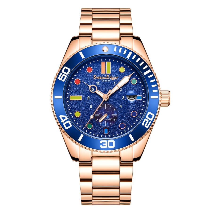 Swan & Edgar Sports Prism Automatic Blue Dial Men's Watch SE01051 ...