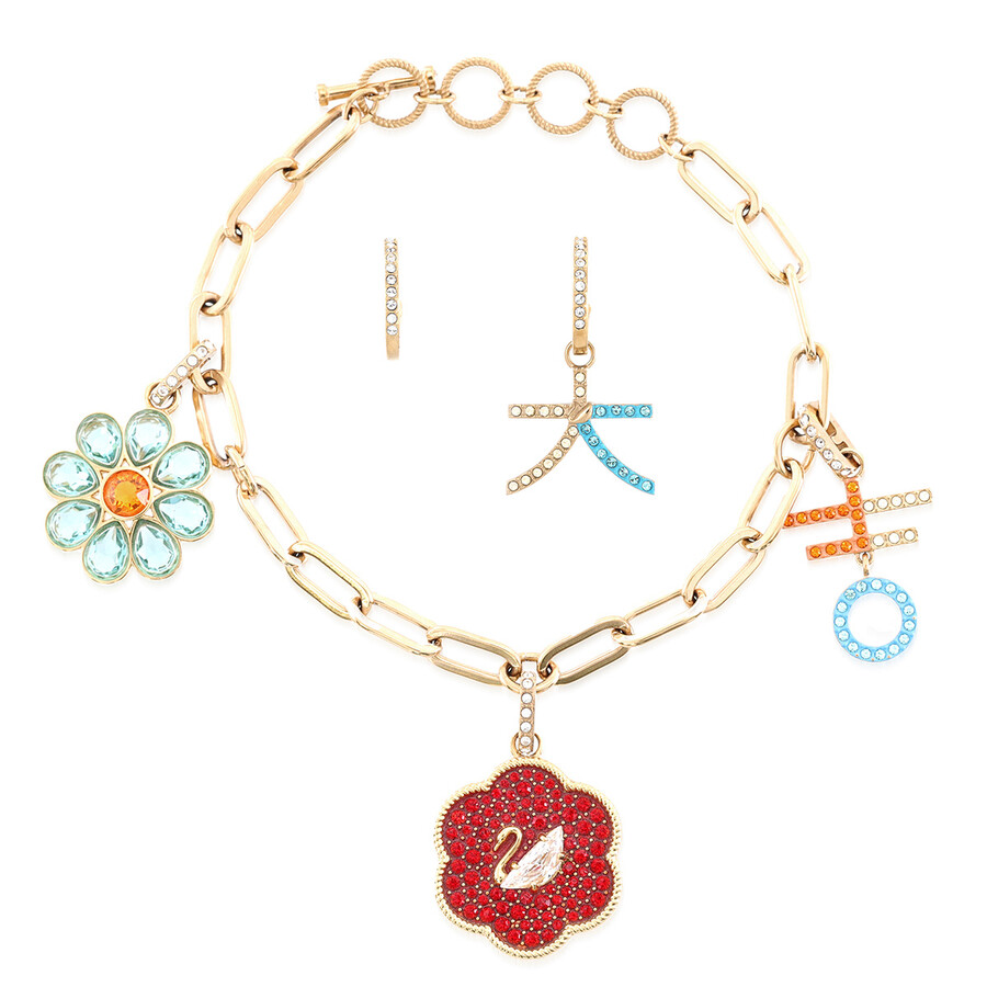 Swarovski Flower of Fortune Bracelet & Pendant Set 5597669 - Jewelry ...