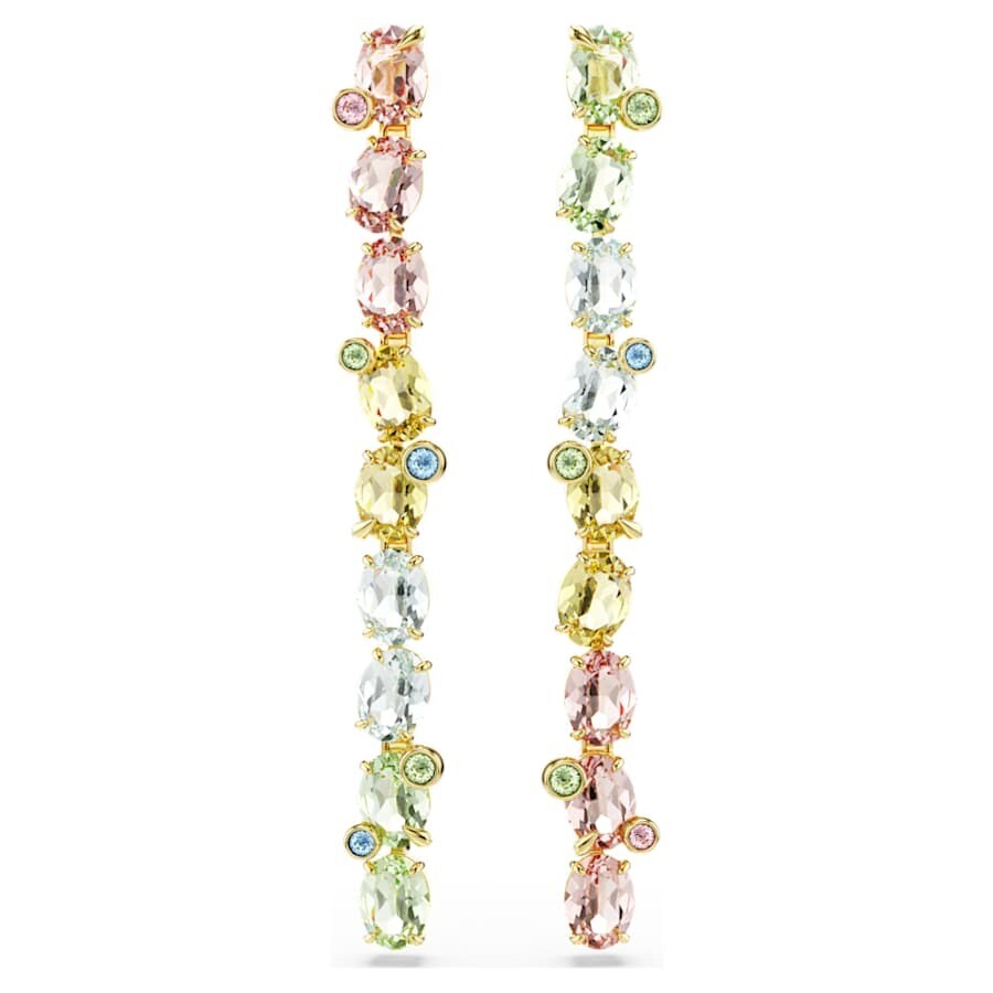 Swarovski Gema Long Gold-Plated Crystal Earring 5705809 9009657058090 ...