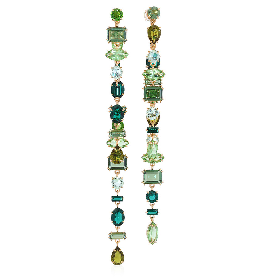 Swarovski Green Gema Long Drop Earrings 5613734 9009656137345 - Jewelry ...