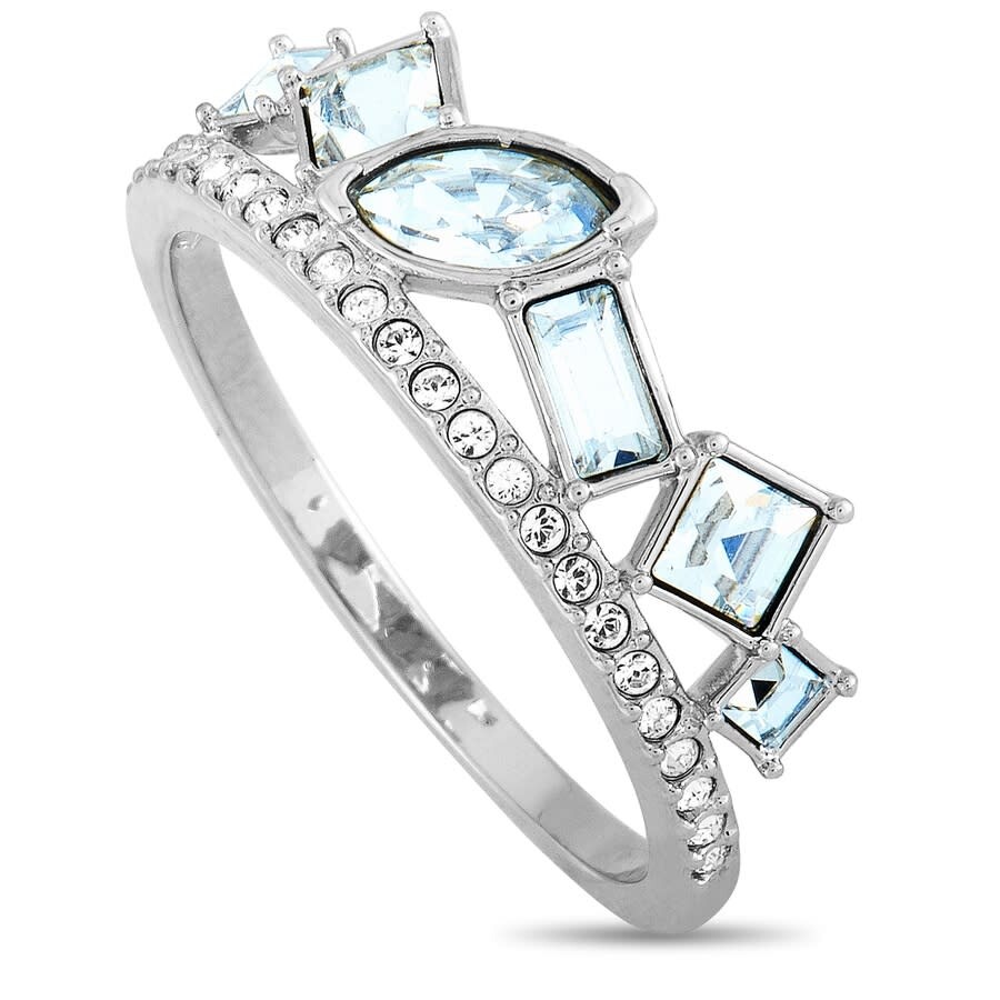 Swarovski Henrietta Rhodium Plated Stainless Steel and Clear Swarovski ...