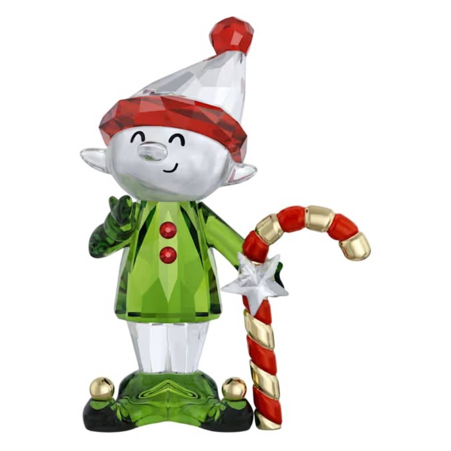 Swarovski Holiday Cheers Dulcis Elf and Candy Cane Figurine 5701852 ...