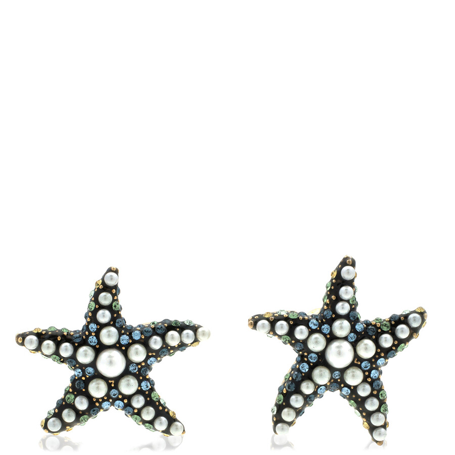 Swarovski Idyllia F Pierced Earrings Stud Starfish S Gold Shiny Multi ...