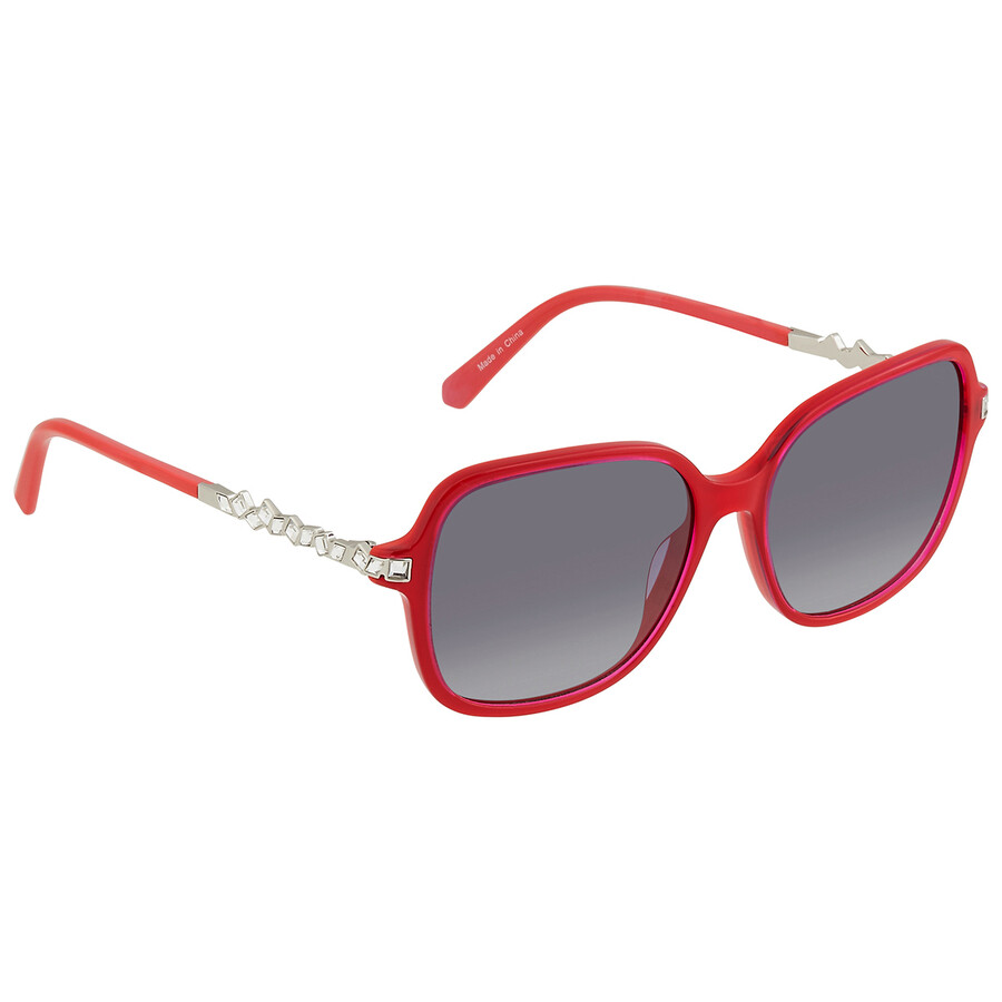 Swarovski Ladies Red Rectangular Sunglasses SK026566B55 889214090478 ...