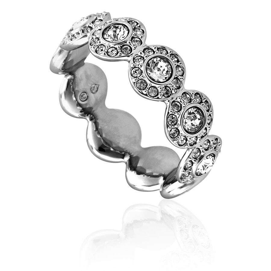 Swarovski Ladies Rhodium Plated White Angelic Ring, Brand Size 52 ...