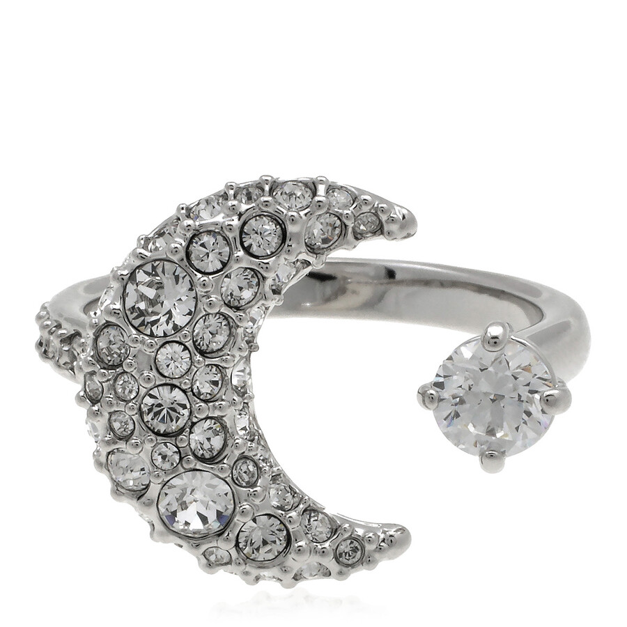 Swarovski Luna Open Moon Ring, Size 55 (US 6.75) 5666176 - Jewelry ...