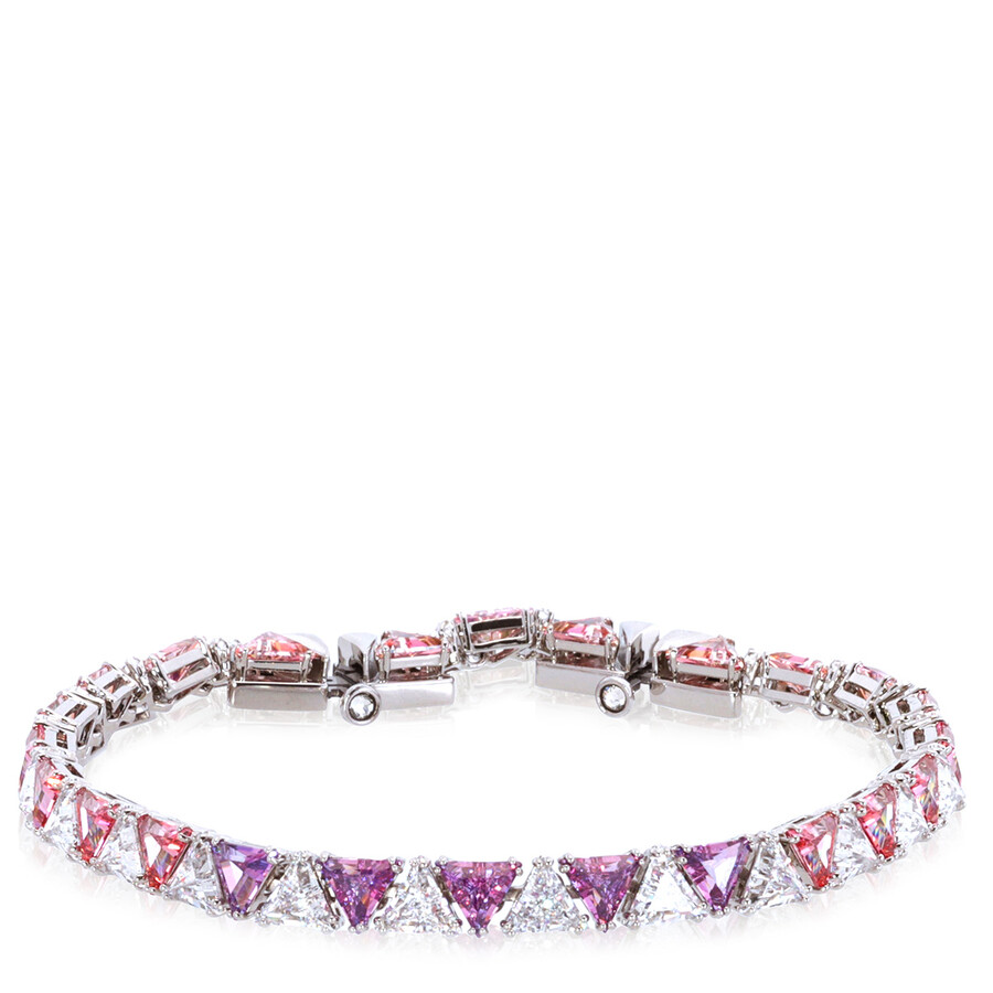 Swarovski Millenia Pink Rhodium Plated Triangle Cut Bracelet 5614928 ...