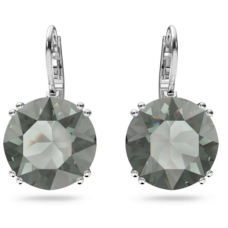Swarovski Millenia Rhodium Plated Round Cut Drop Earrings 5636567 ...