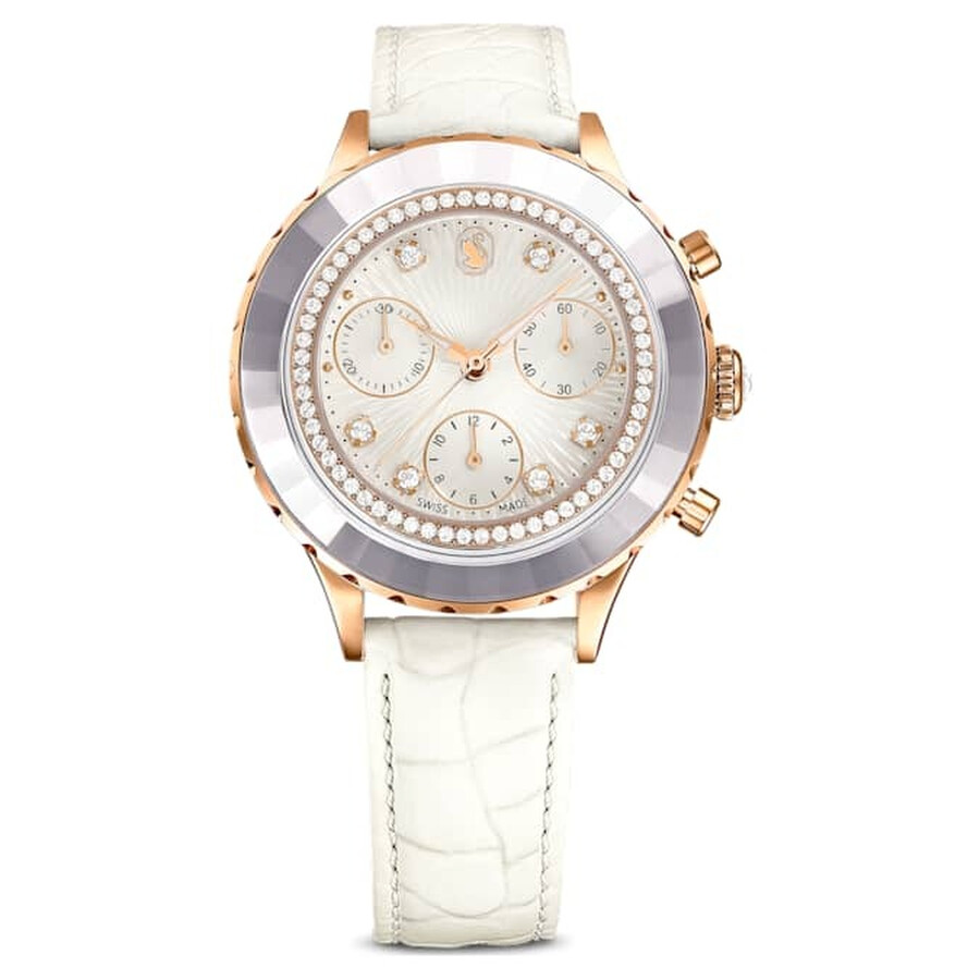 Swarovski Octea Chrono Quartz Crystal White Dial Watch 5671150 ...