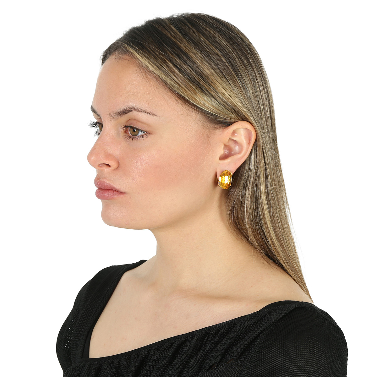 Swarovski Pink Lucent Rose Gold-Tone Plated Stud Earring Swarovski ...