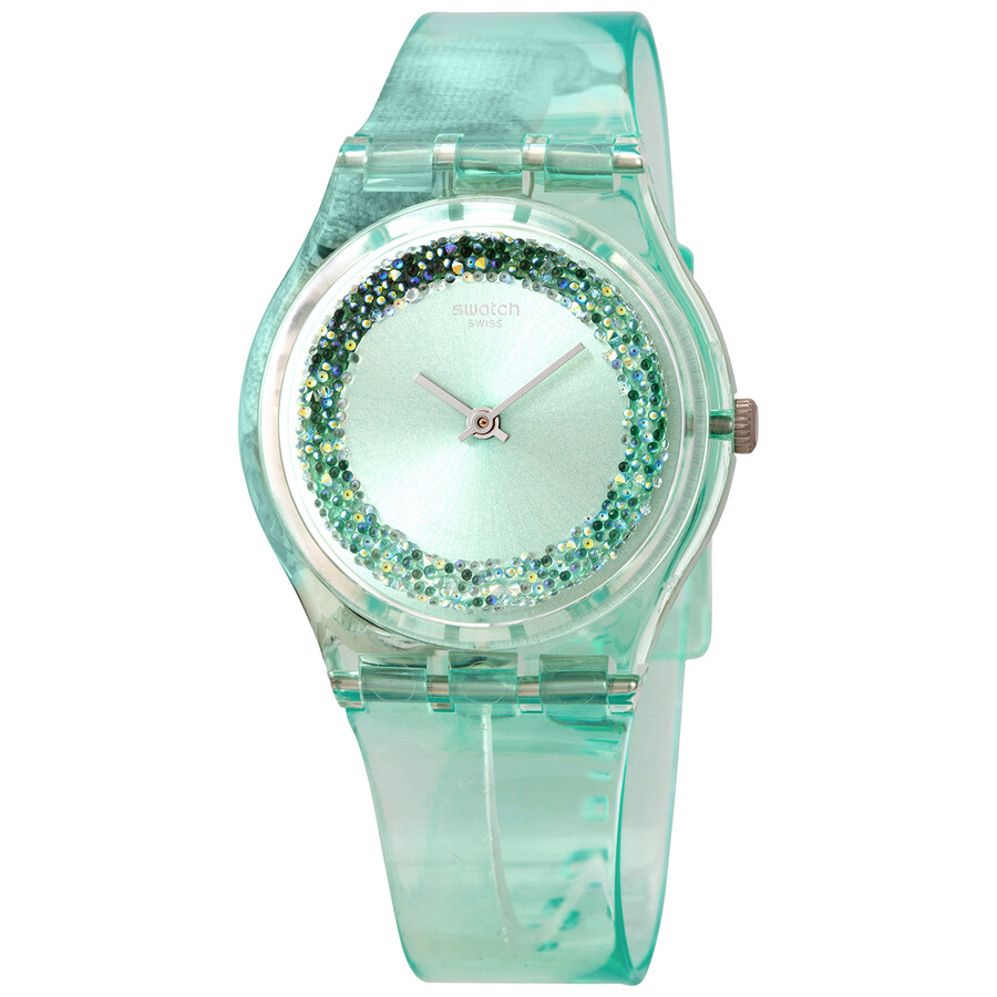 Swatch AMAZO-NIGHT Quartz Green Dial Ladies Watch GG225 7610522820661 ...