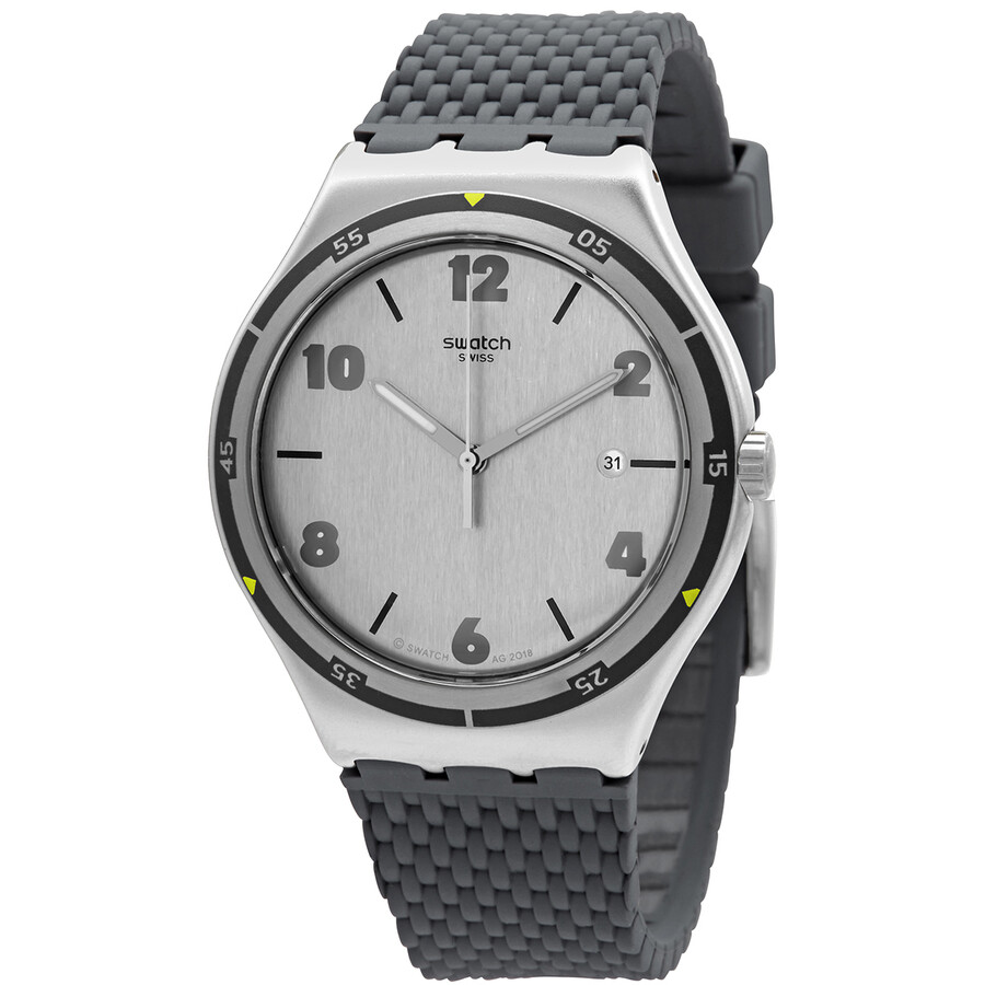 Swatch Asphaltise Quartz Grey Dial Men's Watch YWS447 - Watches, Other ...