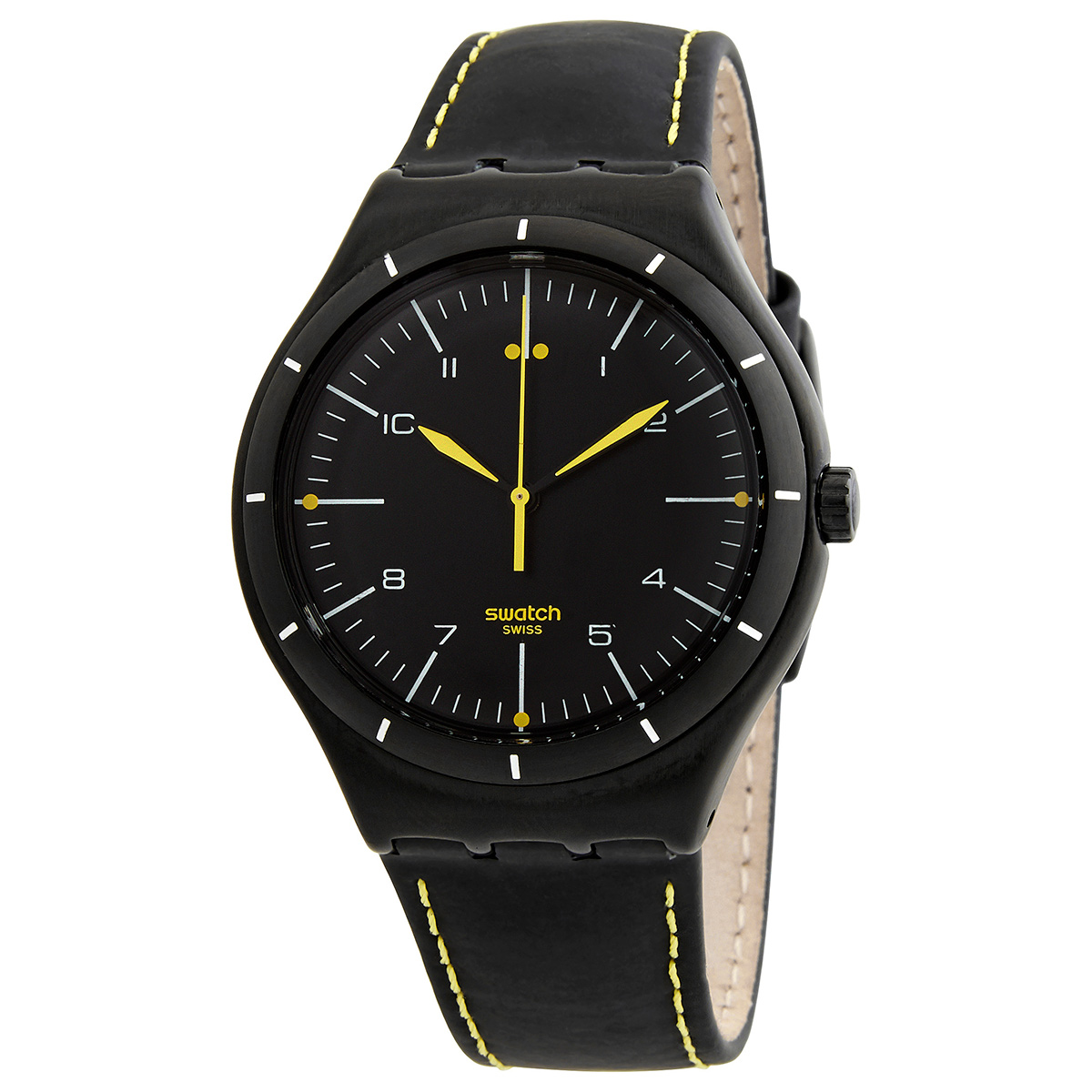 Swatch Black Bliss Quartz Matte Black Dial Men's Watch YWB100 ...