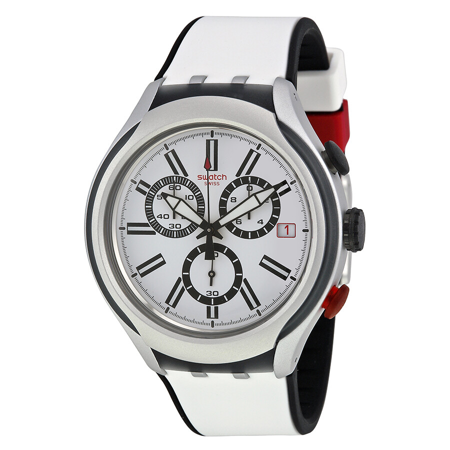 Swatch Black Wheel White Dial Men's Watch YYS4005 054362287302 ...