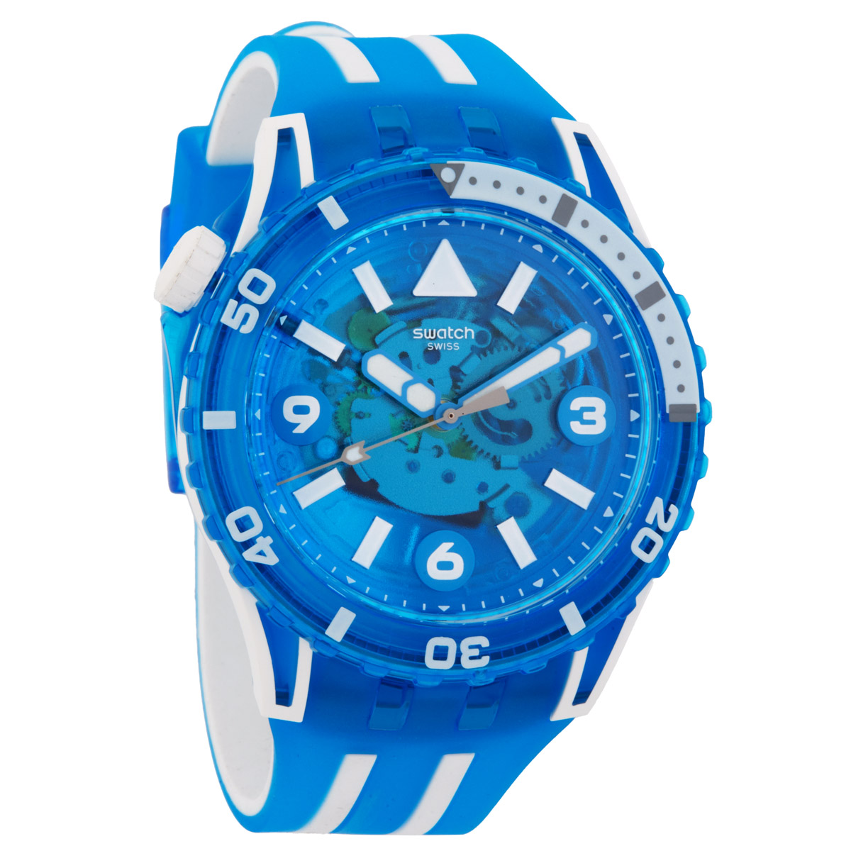 Swatch Blue Fire Quartz Unisex Watch SSCU09S100 - Watches, Other - Jomashop