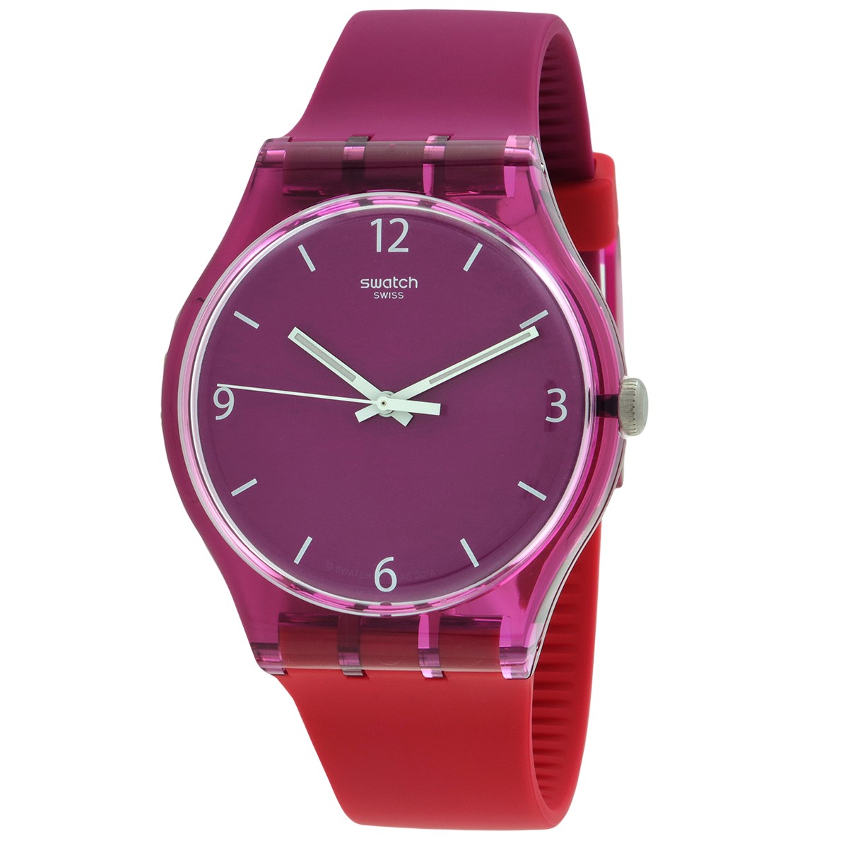 Swatch Cherryberry Quartz Purple Dial Watch SUOV104 - Watches, Other ...