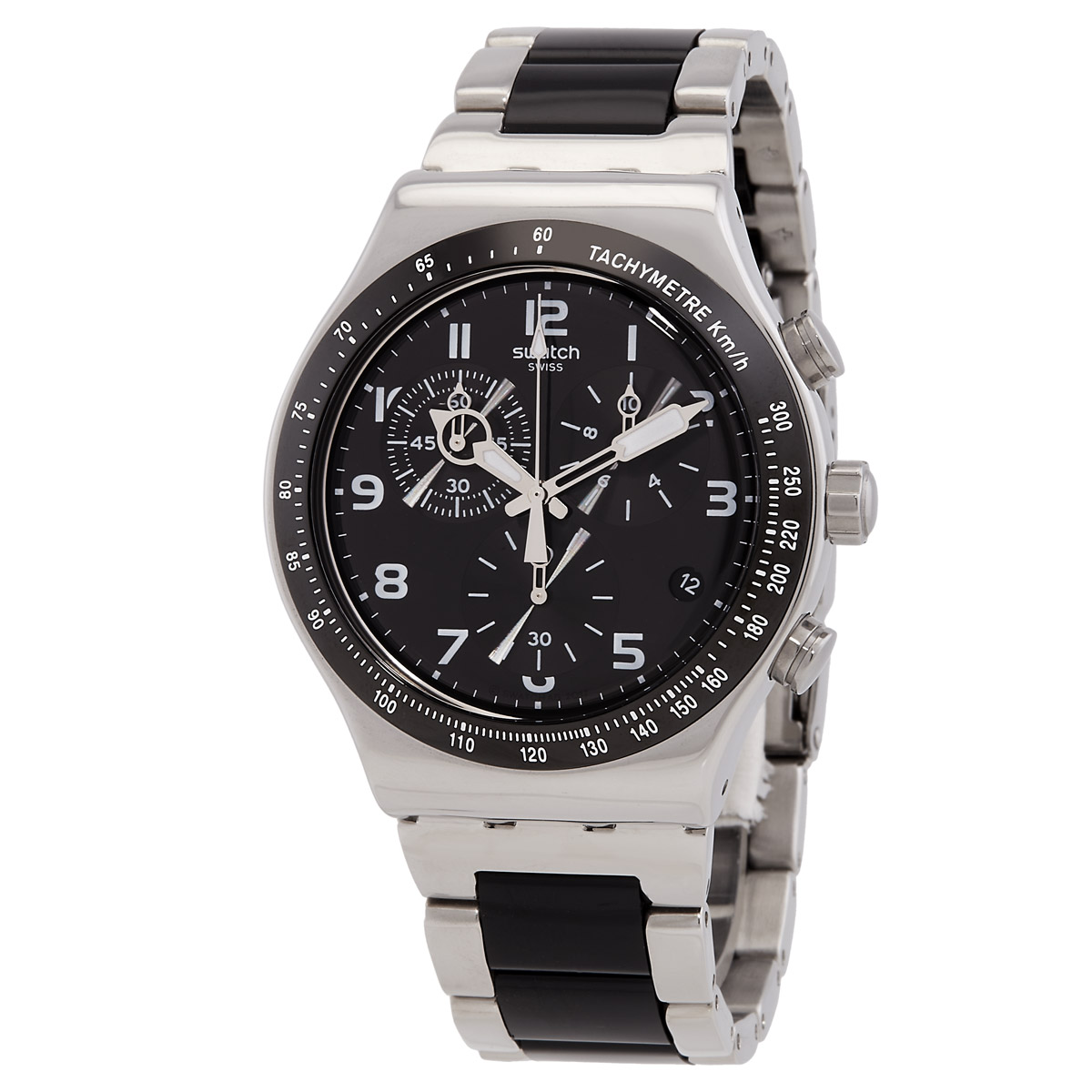 Swatch Chronograph Quartz Black Dial Men's Watch YVS441G 054362767897 ...