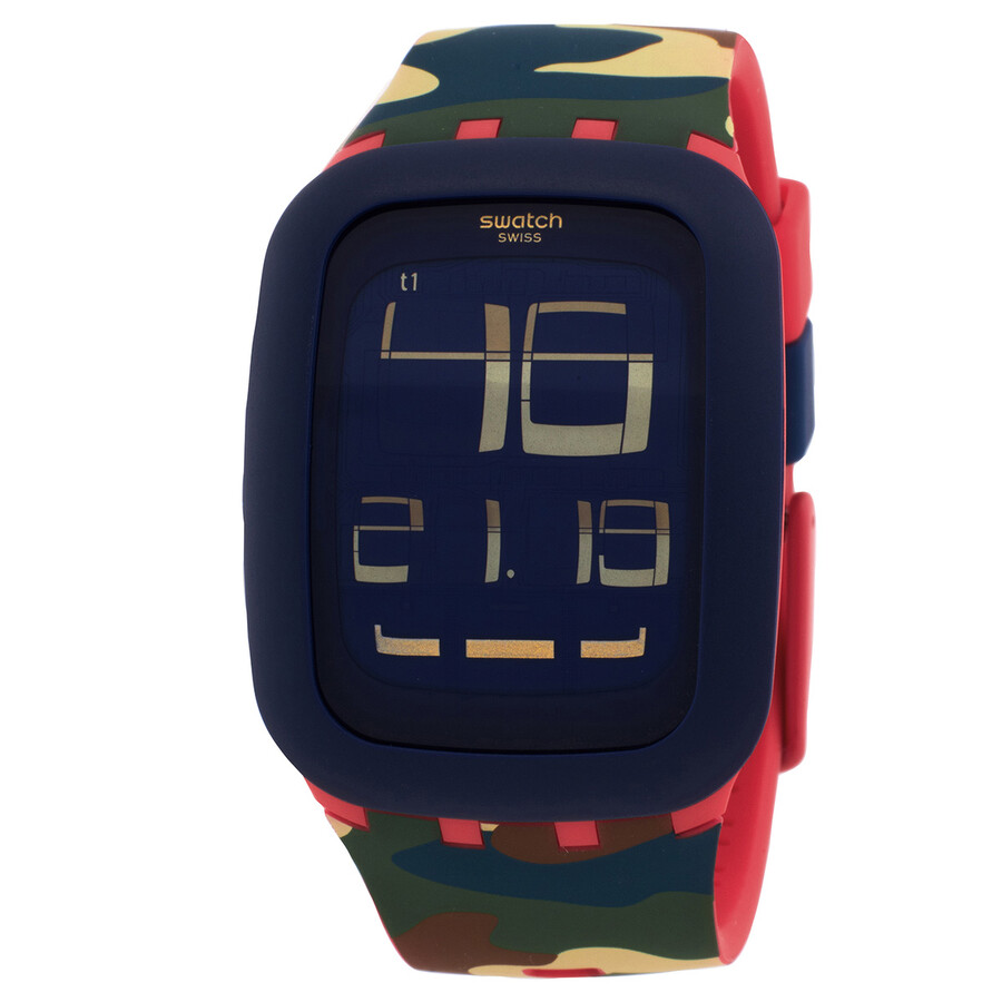 Swatch Desert Storm Quartz Digital Blue Dial Unisex Watch SURR104 ...