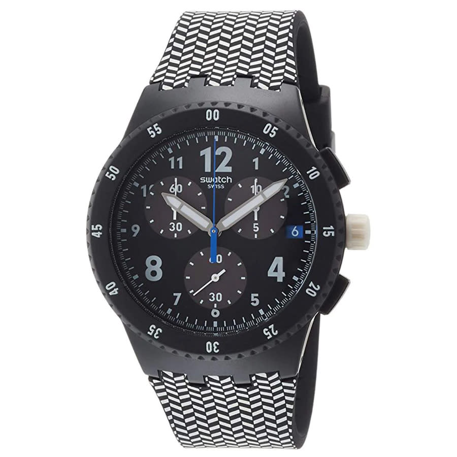 Swatch Girotempo Chronograph Quartz Black Dial Men's Watch SUSB407 ...