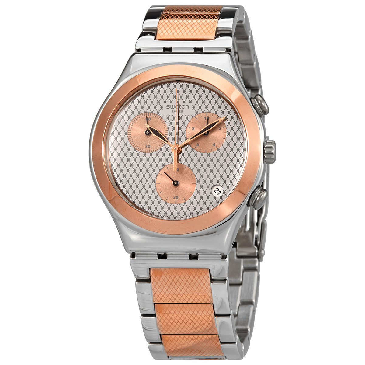 Swatch Grill Chill Chronograph Quartz Silver Dial Unisex Watch YCS581G ...