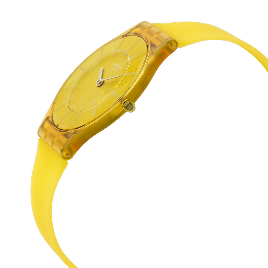 Swatch Lemonata Quartz Yellow Dial Ladies Watch SS08J100 - Fado.vn