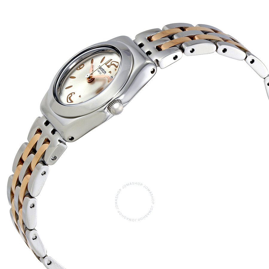 Swatch Minimix Grey Dial Ladies Two Tone Watch - Irony - Swatch ...