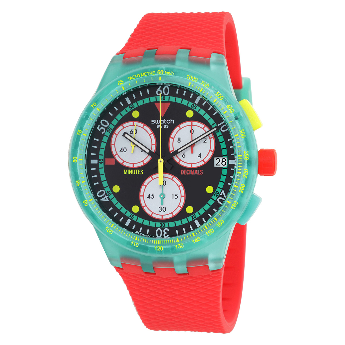 Swatch Neon Emerald Chrono Quartz Black Dial Unisex Watch SUSG409 ...