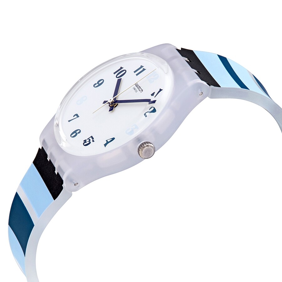 Swatch Night Sky White Dial Ladies Silicone Watch GE275 - Swatch ...