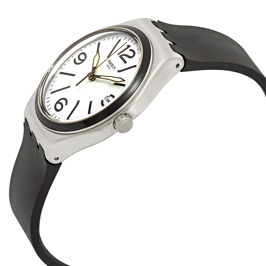 Swatch Noir Du Soir White Dial Men's Watch YWS424 - Swatch - Watches ...