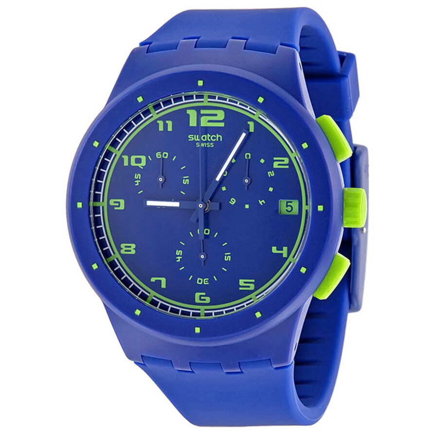 Swatch Originals Blue Chronograph Royal Blue Silicone Unisex Watch ...