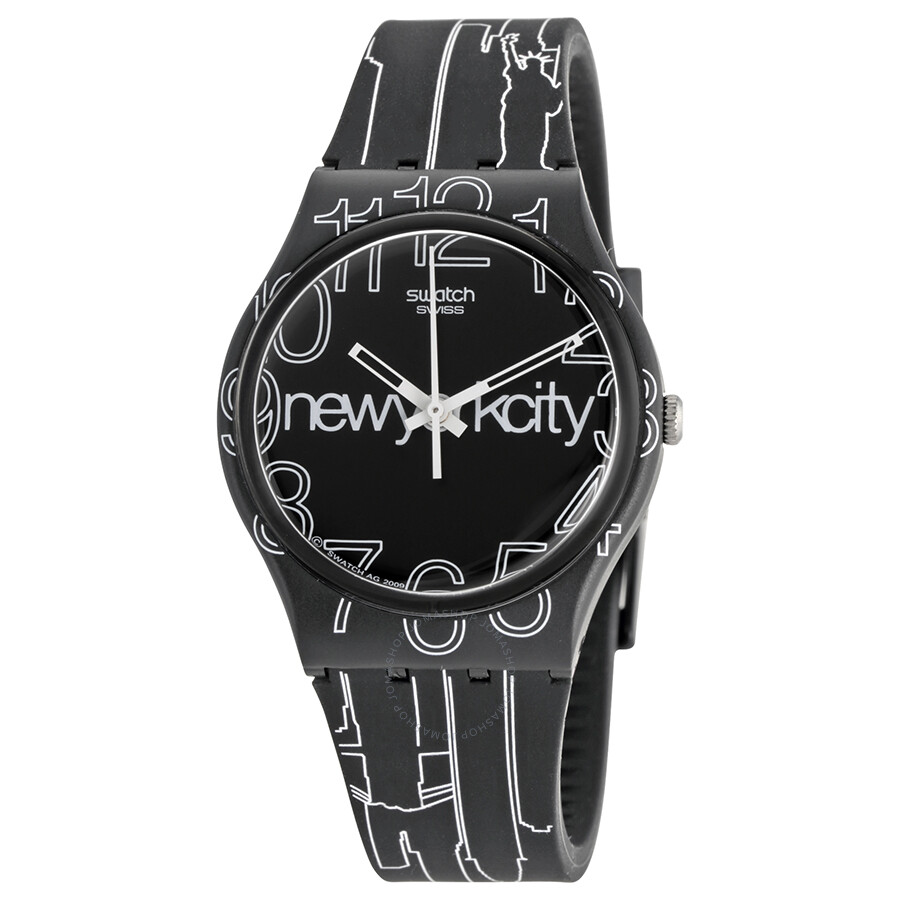Swatch Originals Lines in the Sky Black Dial Unisex Watch GZ209 ...