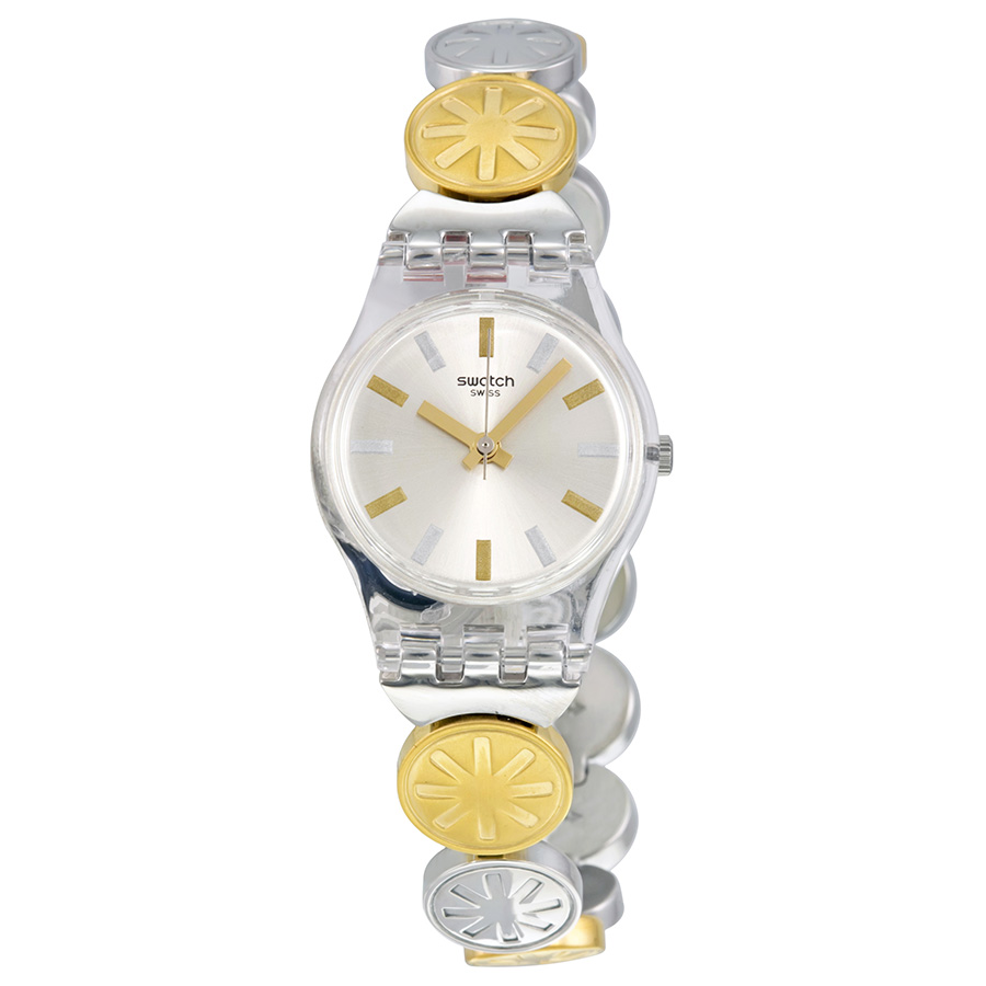 Swatch Originals Silver Stainless Steel Quartz Ladies Watch LK348G ...