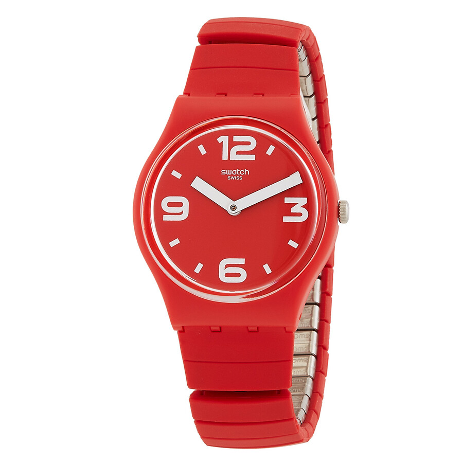 Swatch Pepeblu Quartz Red Dial Ladies Watch GR173A 7610522767850 ...