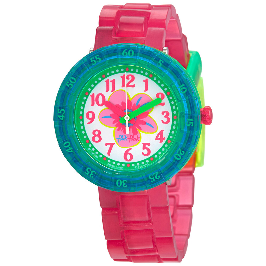 Swatch Quartz White Dial Chewy Pink Kids Watch ZFCSP028 7610522533431 ...