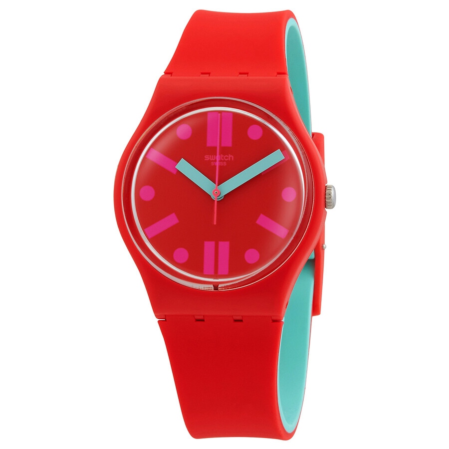 Swatch Rossofino Quartz Red Dial Unisex Watch GR170 7610522693364 ...