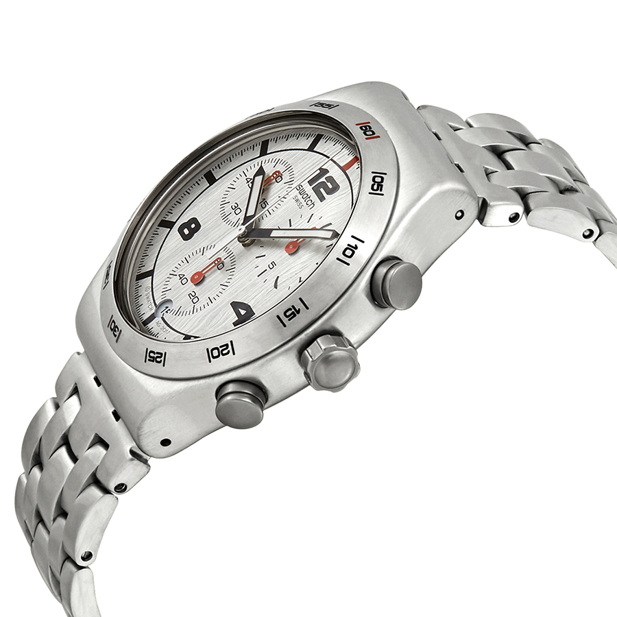 Swatch Silver Again Chronograph Silver Dial Men's Watch YVS447G - Irony ...
