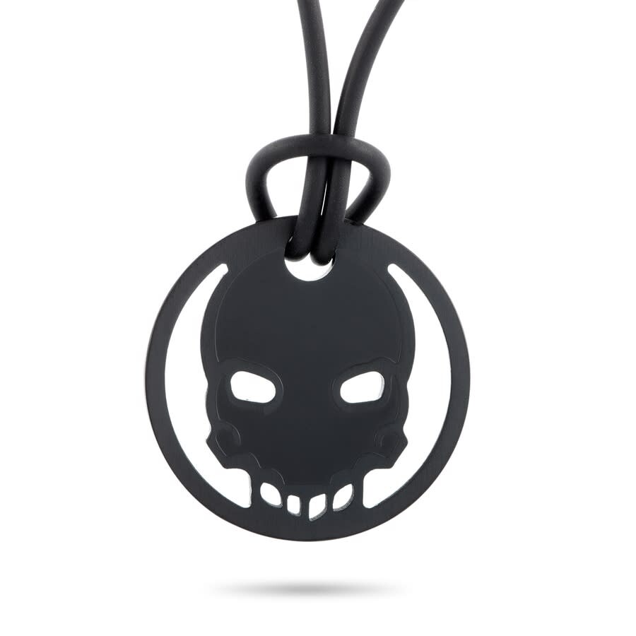 Swatch Skull Black Stainless Steel Pendant Necklace JPB026-U-Kad9DbTiUr ...