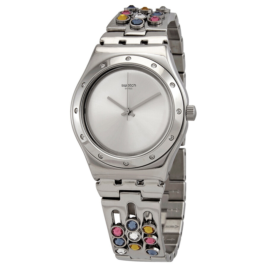 Swatch Sparklance Silver Dial Ladies Watch YLS196G 7610522569690 ...