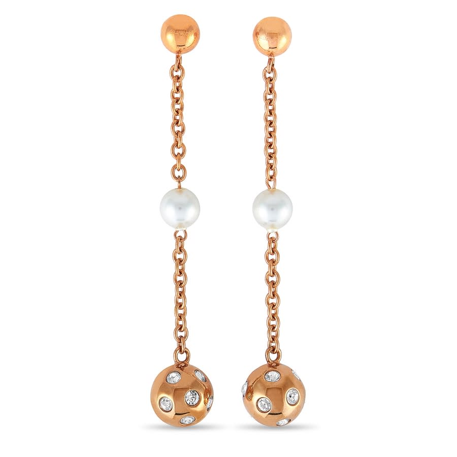 Swatch Spheric Move Stainless Steel and Crystal Push Back Earrings ...