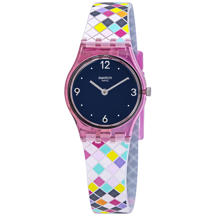 Swatch Squarolar Blue Dial Multicolor Silicone Ladies Watch LP153 ...