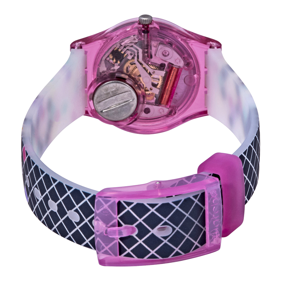 Swatch Squarolar Blue Dial Multicolor Silicone Ladies Watch LP153 ...