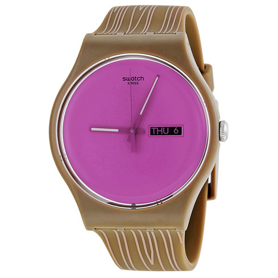 Swatch Wonder Drift Pink Silicone Ladies Watch SUOZ706 054362632560 ...