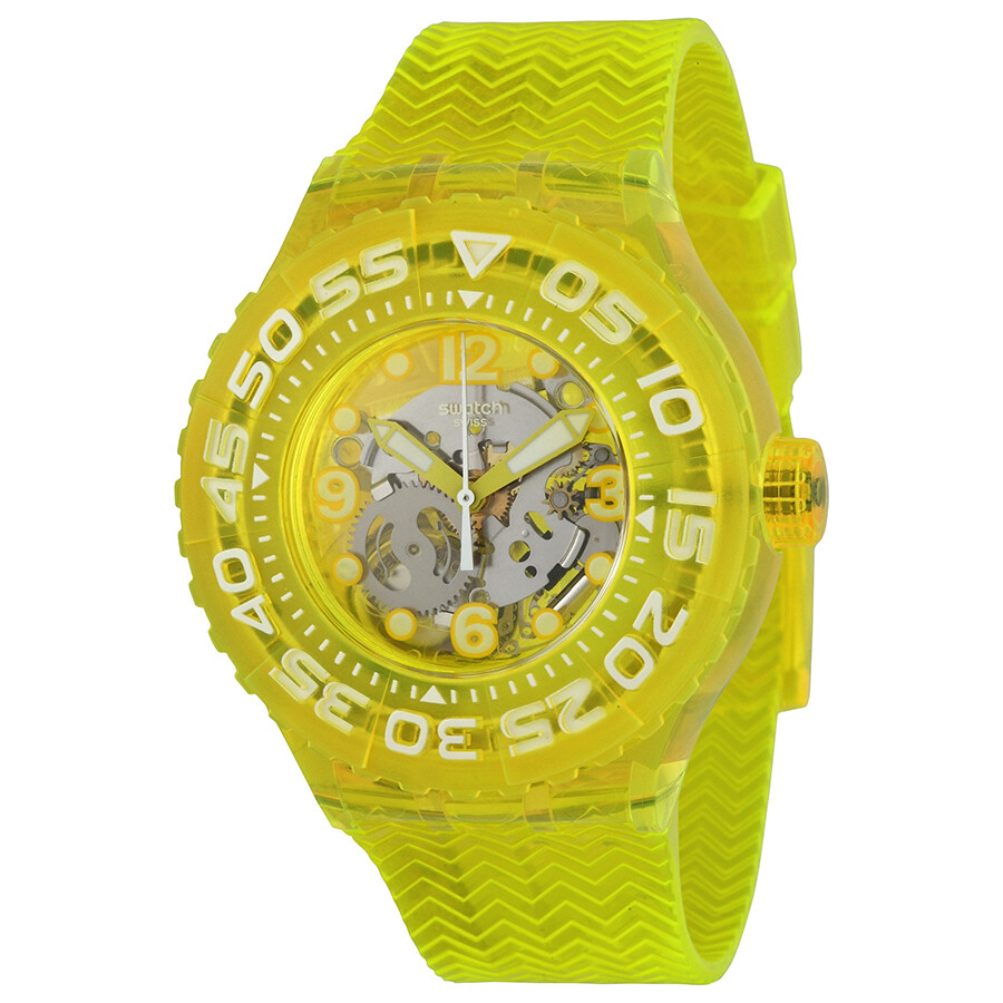 Swatch Yellow Lemon Profond Transparent Dial Translucent Lemon Yellow ...
