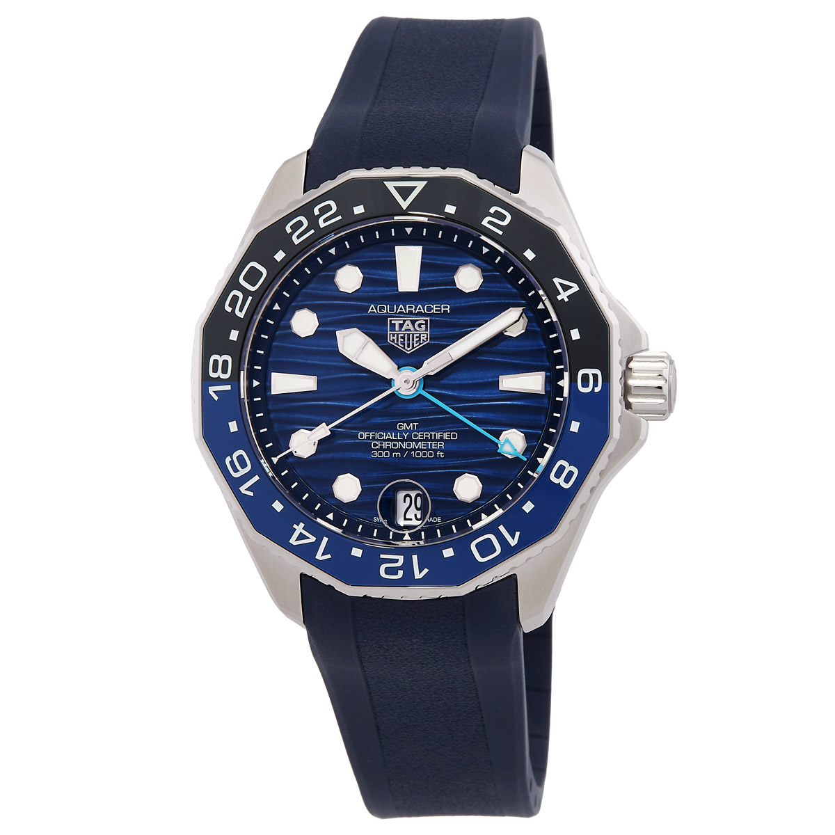 Tag Heuer Aquaracer Automatic Blue Dial Batman Bezel Men's Watch ...