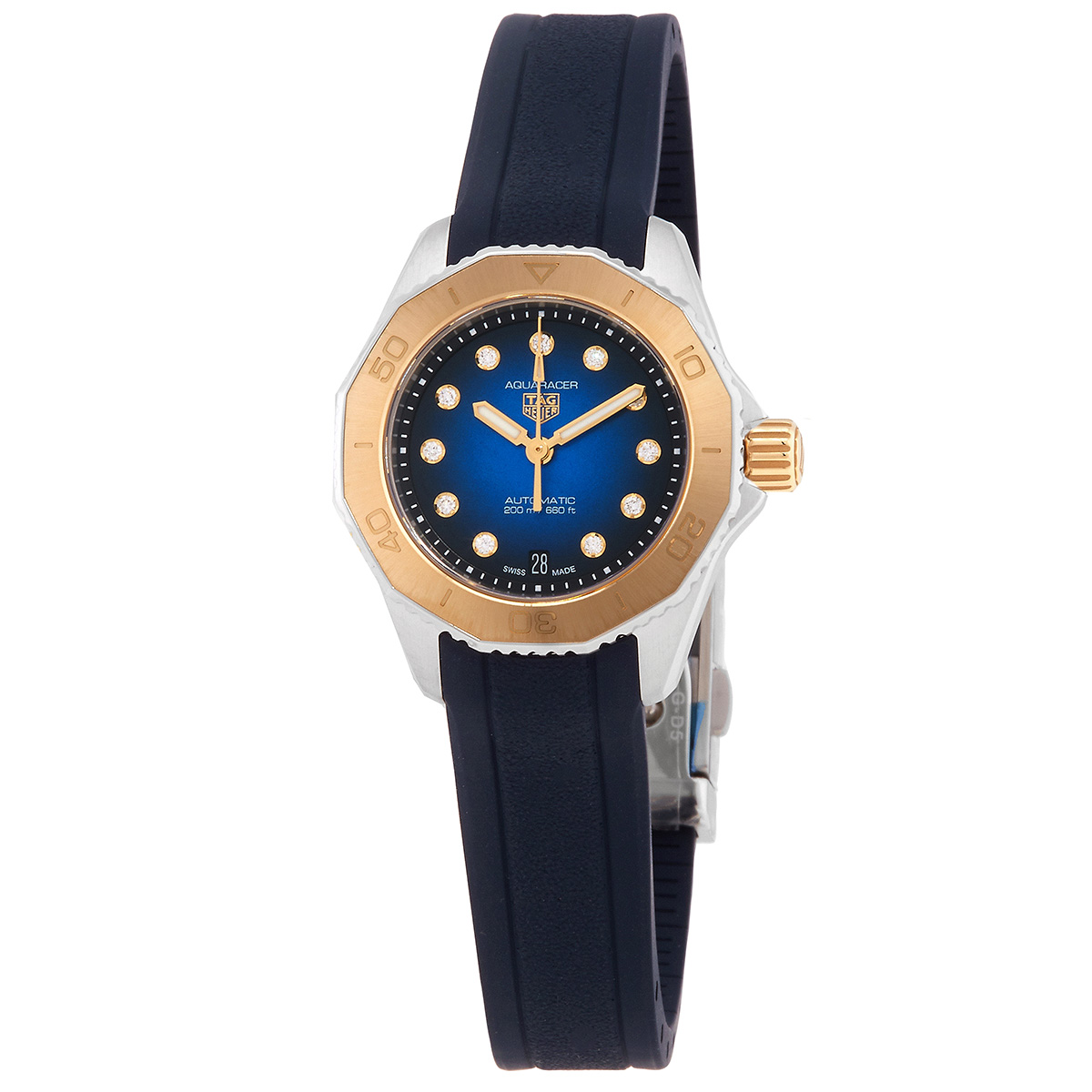 Tag Heuer Aquaracer Professional 200 Automatic Diamond Blue Dial Ladies ...