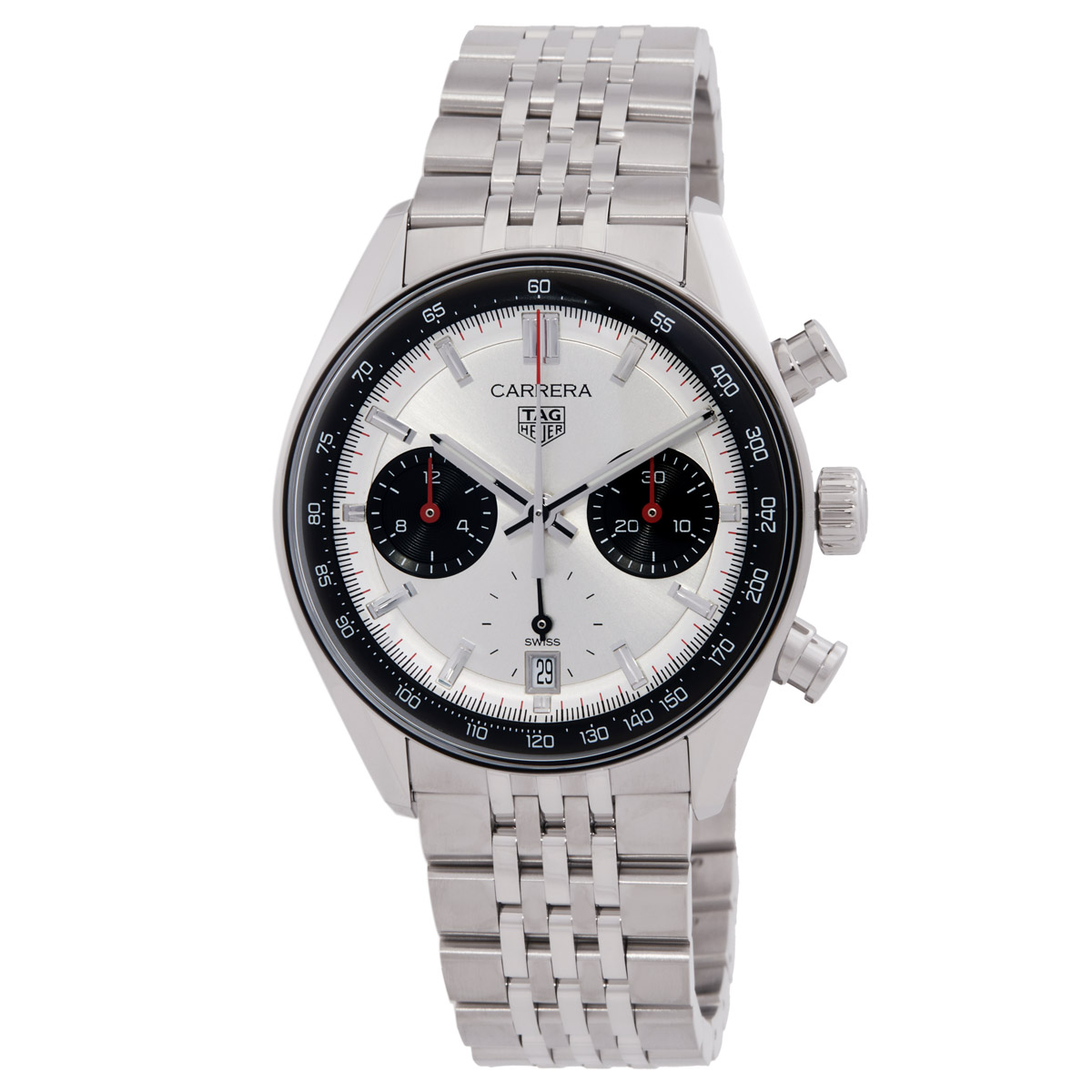 Tag Heuer Carrera Chronograph Automatic Silver Dial Men's Watch CBS2216 ...