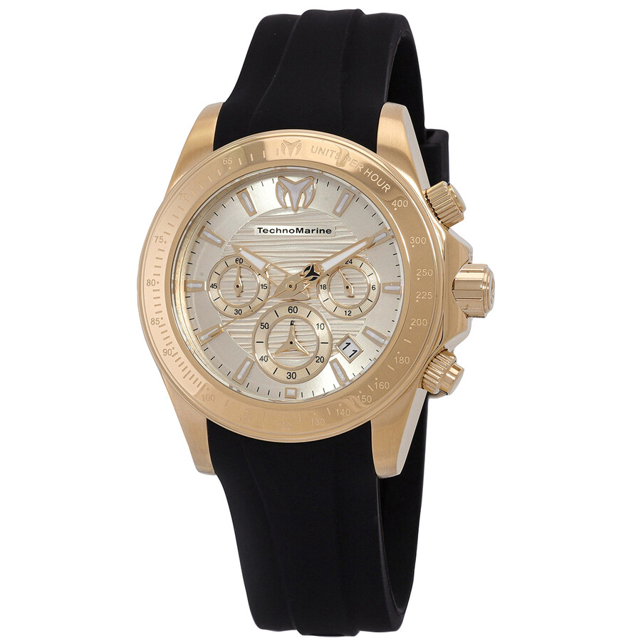 Technomarine Chronograph Quartz Gold Dial Watch TM-219034 886678943937 ...