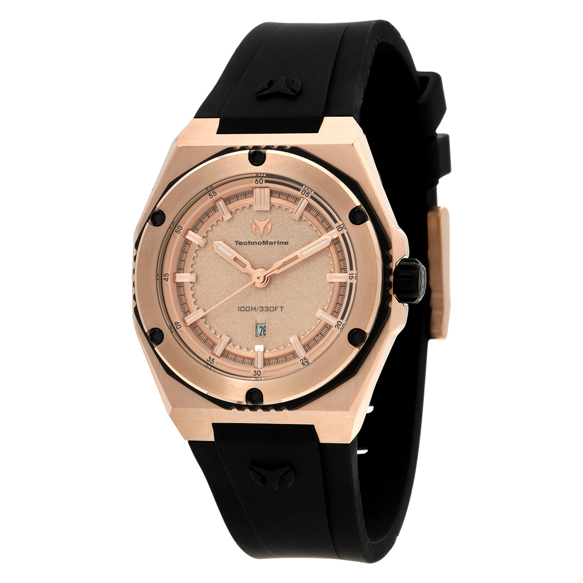 Technomarine Coral Quartz Rose Gold Dial Ladies Watch TM-416048 ...
