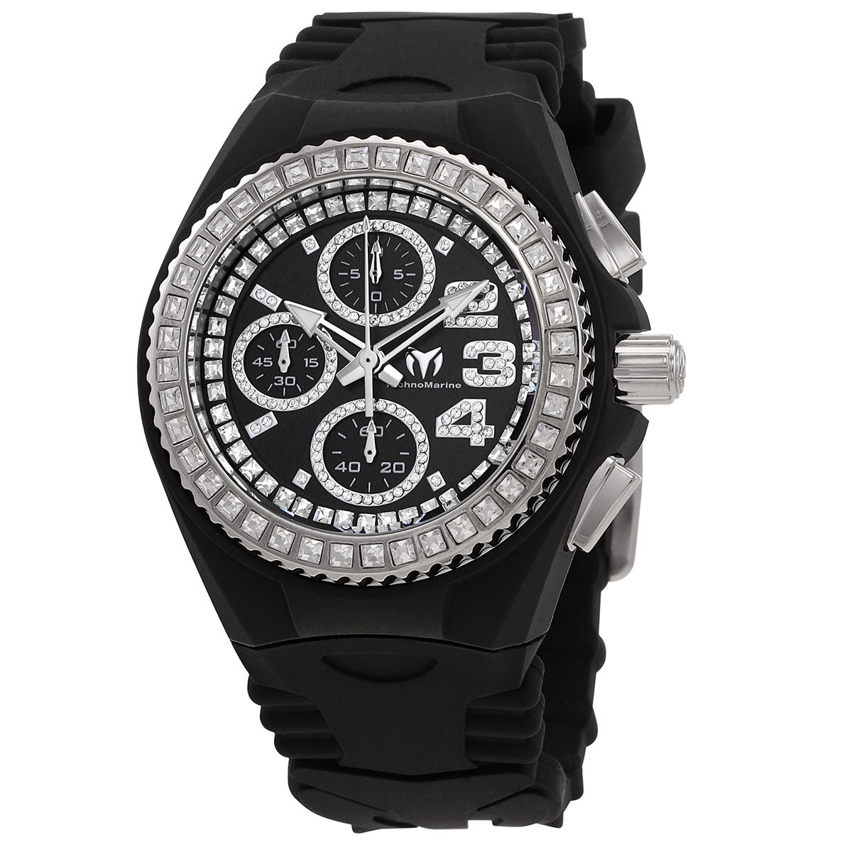 Technomarine Cruise Chronograph Quartz Crystal Black Dial Ladies Watch ...